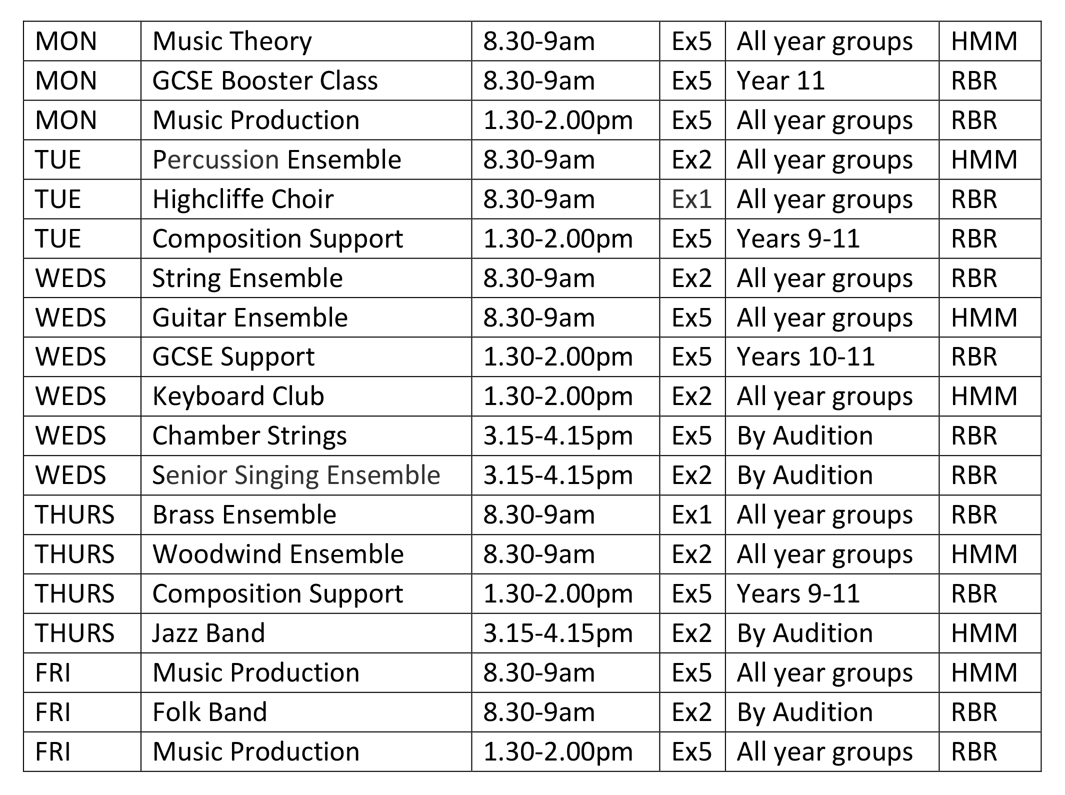 Applying for Individual Instrumental Music Lessons